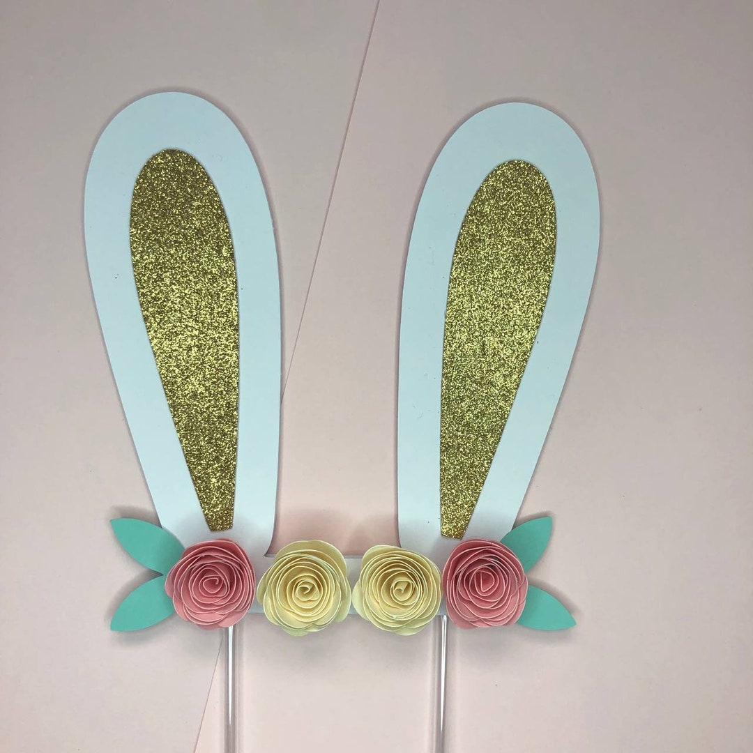 Bunny Cake Topper , Bunny Decorations, Bunny Ears Cake Toppers ...