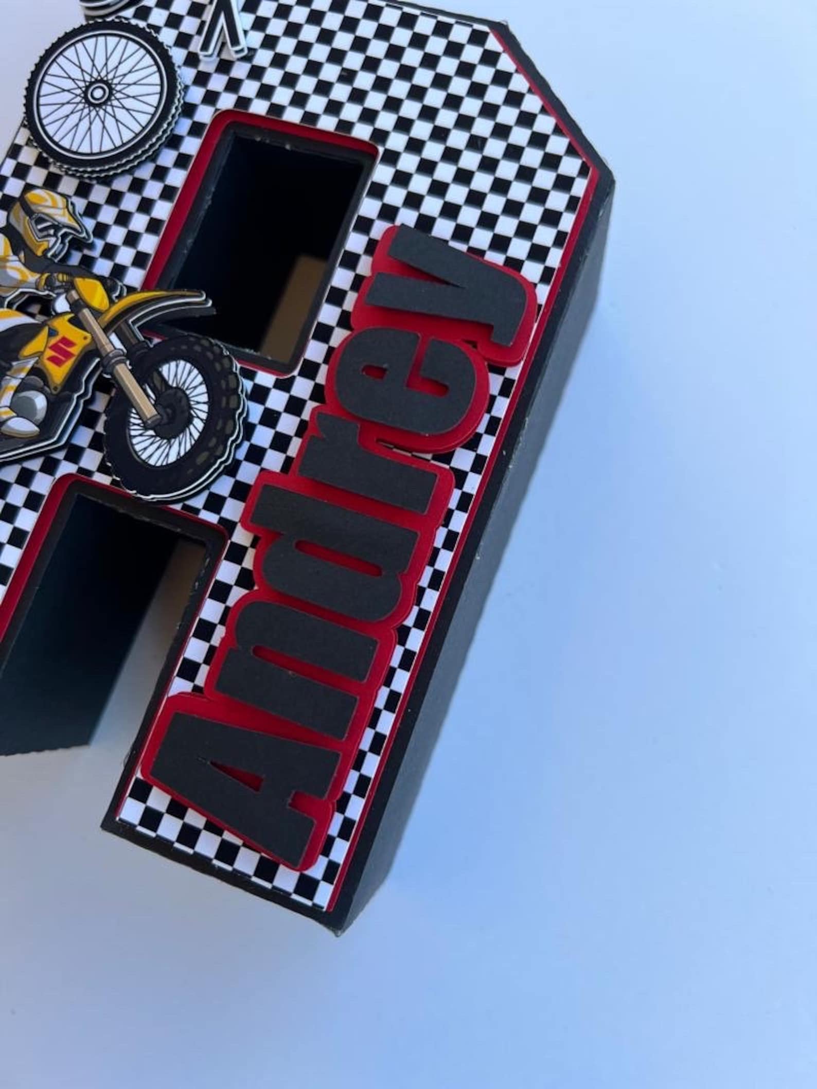 Motocross 3D Letter, Dirt Bike 3D Letter Decor, Motocross Birthday ...