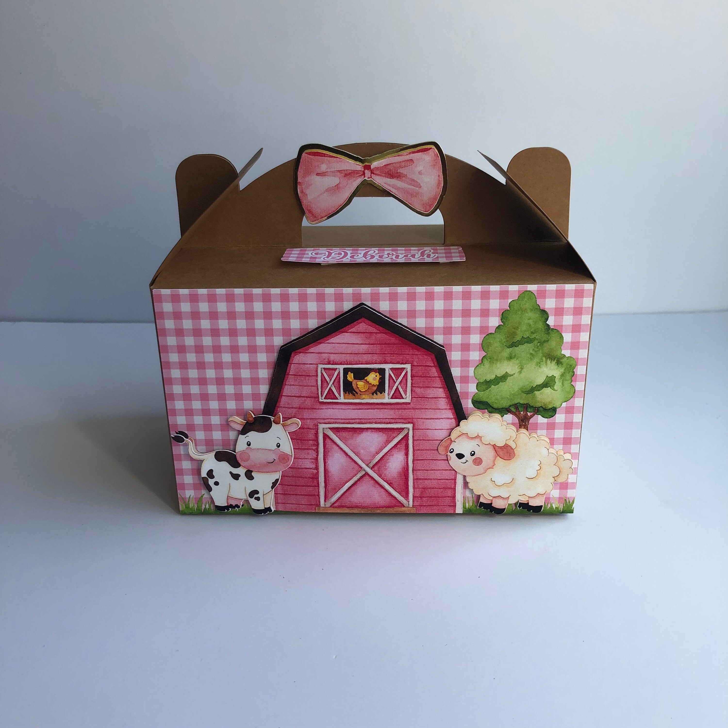 Farm Party Favor Farm Goodie Bag Barn Gable Box Farm Party - Etsy