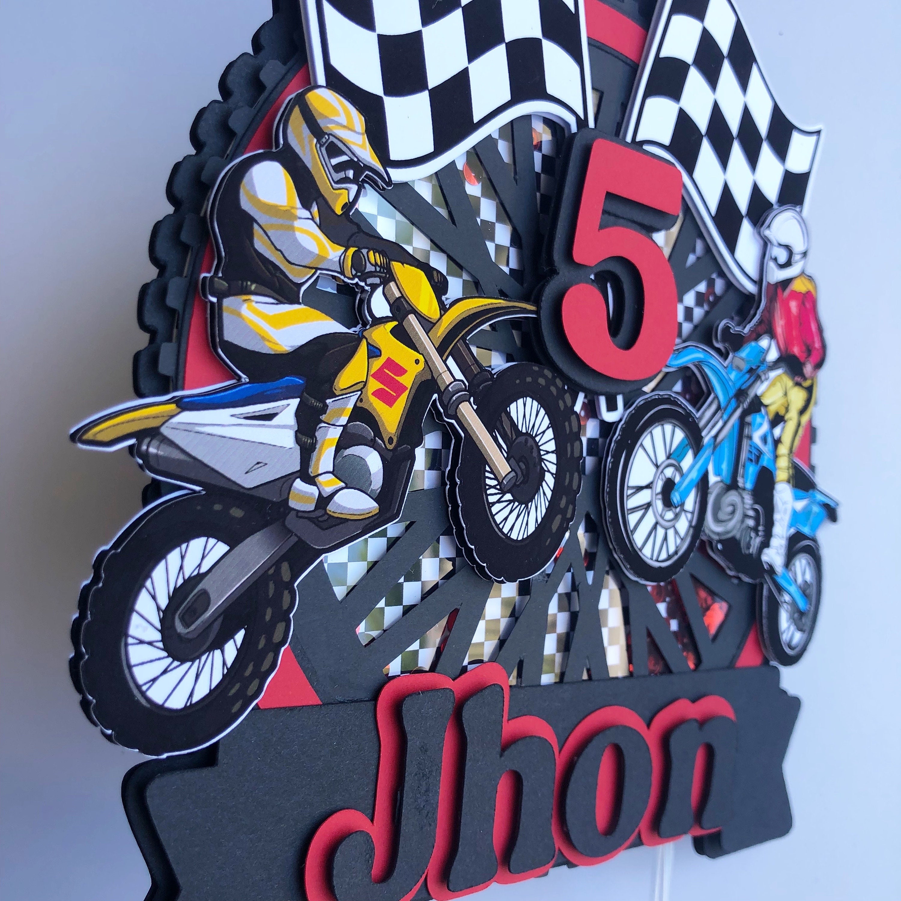 Motocross Cake Topper / Dirt Bike Cake Topper / Motocross Birthday Cake ...