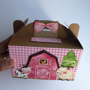Farm Party Favor, Farm Goodie Bag, Barn Gable Box , Farm Party Supplies ...