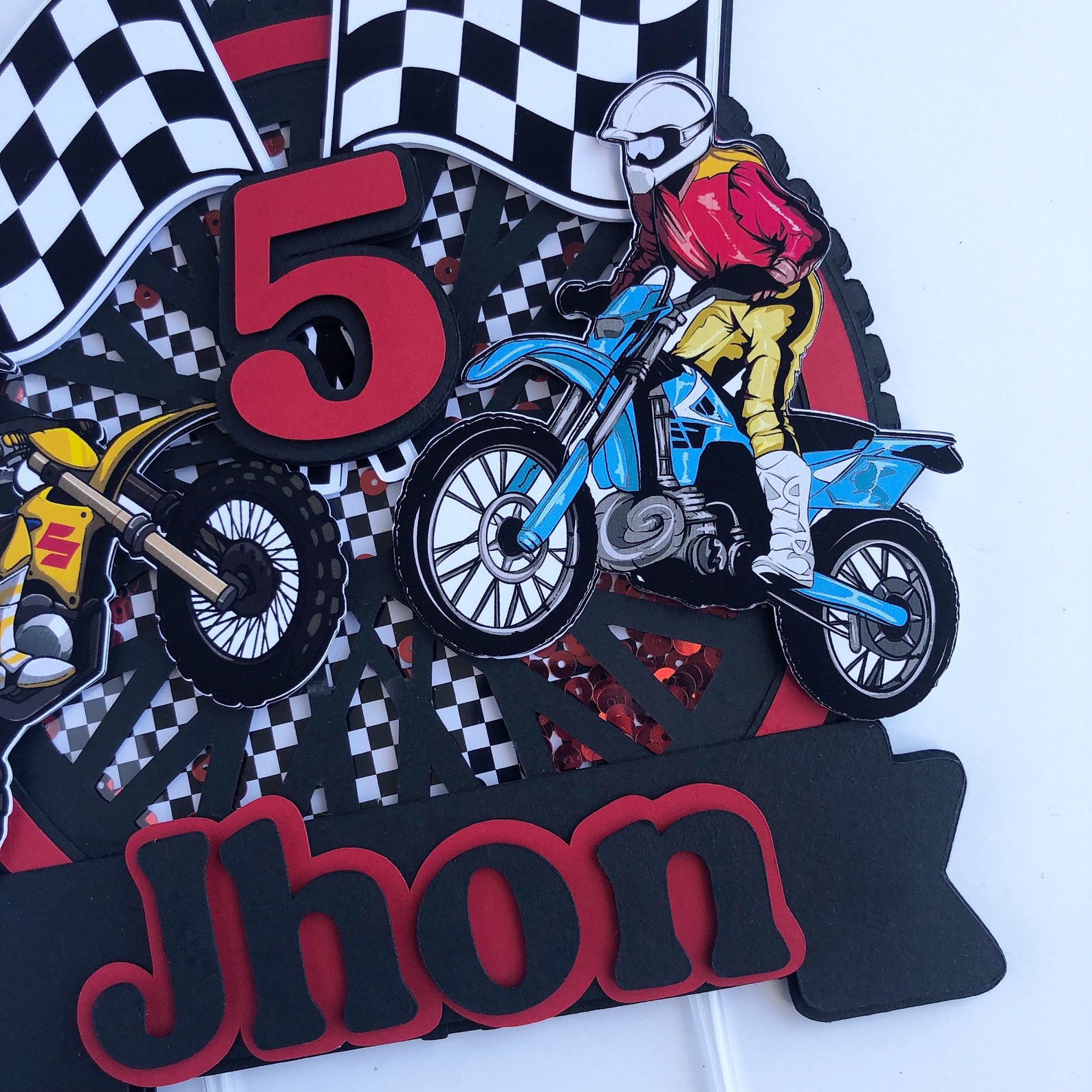 Motocross Cake Topper / Dirt Bike Cake Topper / Motocross Birthday Cake ...