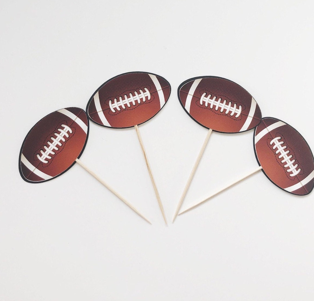 Football Cupcake Toppers , Football Party Décor , Football Birthday ...