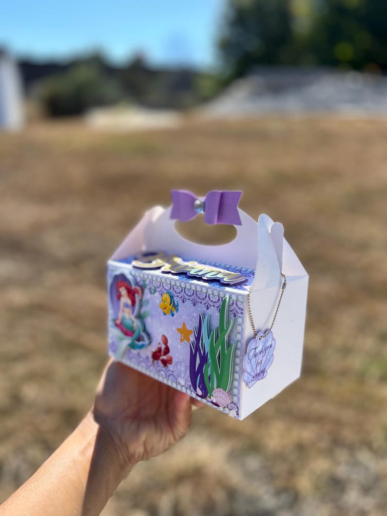 Little Mermaid Favor Box, Ariel Candy Box, Little Mermaid Party ...