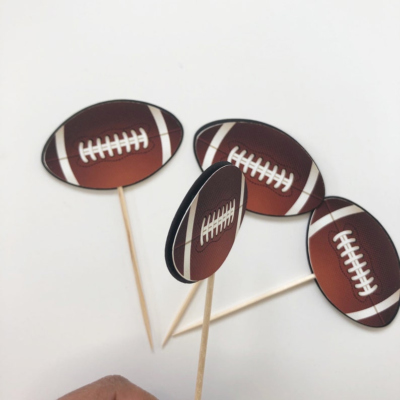 Football Cupcake Toppers: Sports Party Decorations (set of 12) - Etsy