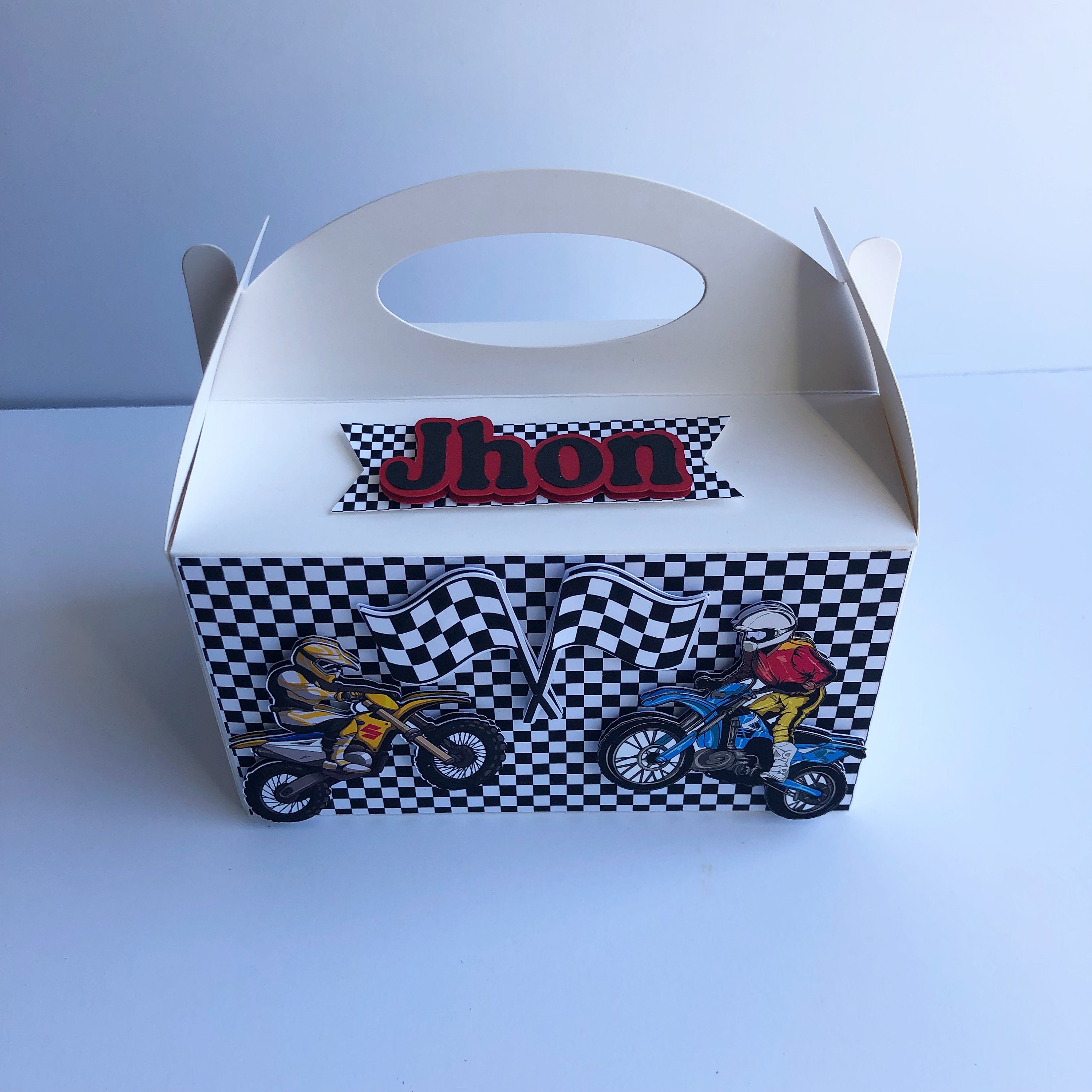 Motocross Party Favor Box Dirty Bike Goodie Bag Motocross - Etsy