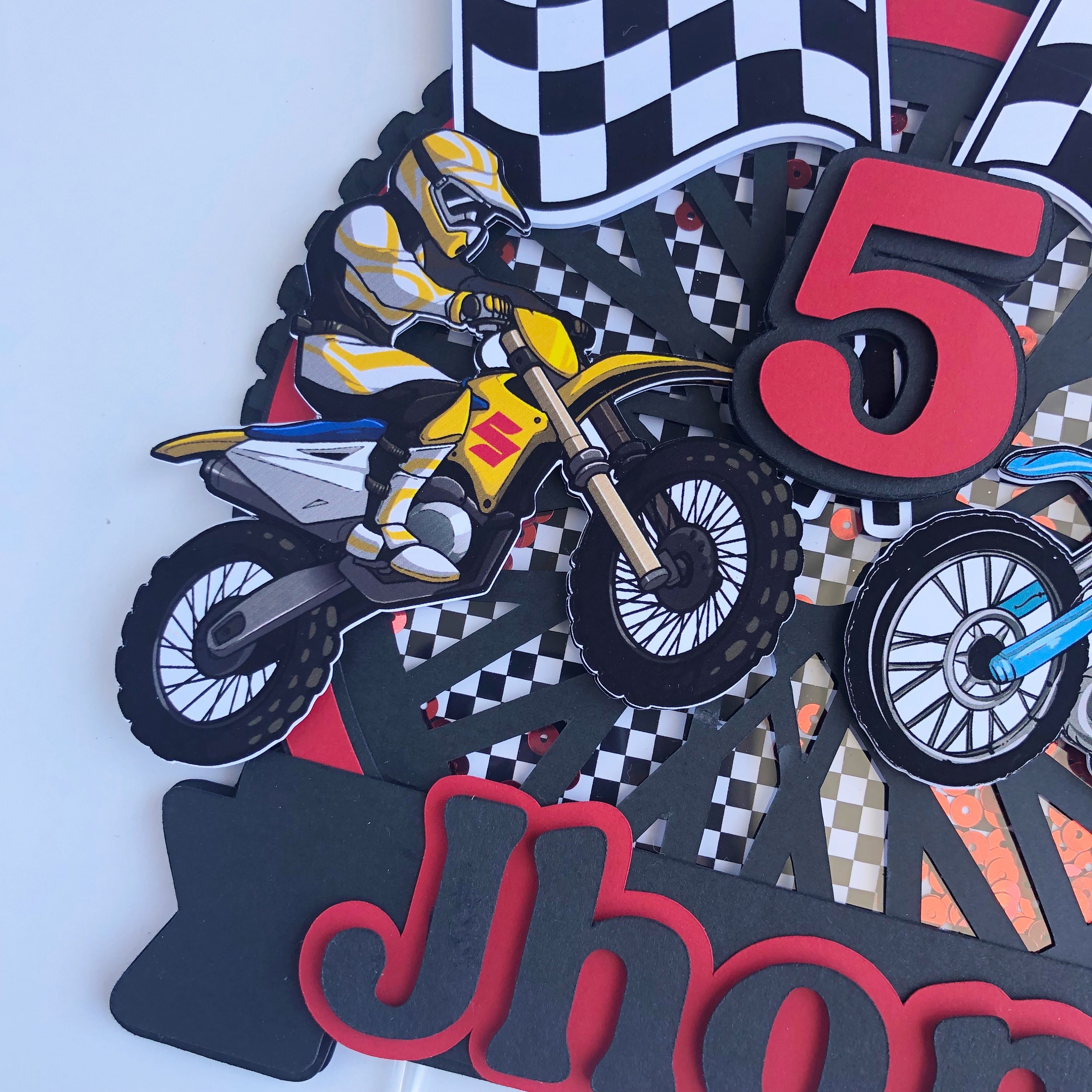 Motocross Cake Topper / Dirt Bike Cake Topper / Motocross Birthday Cake ...