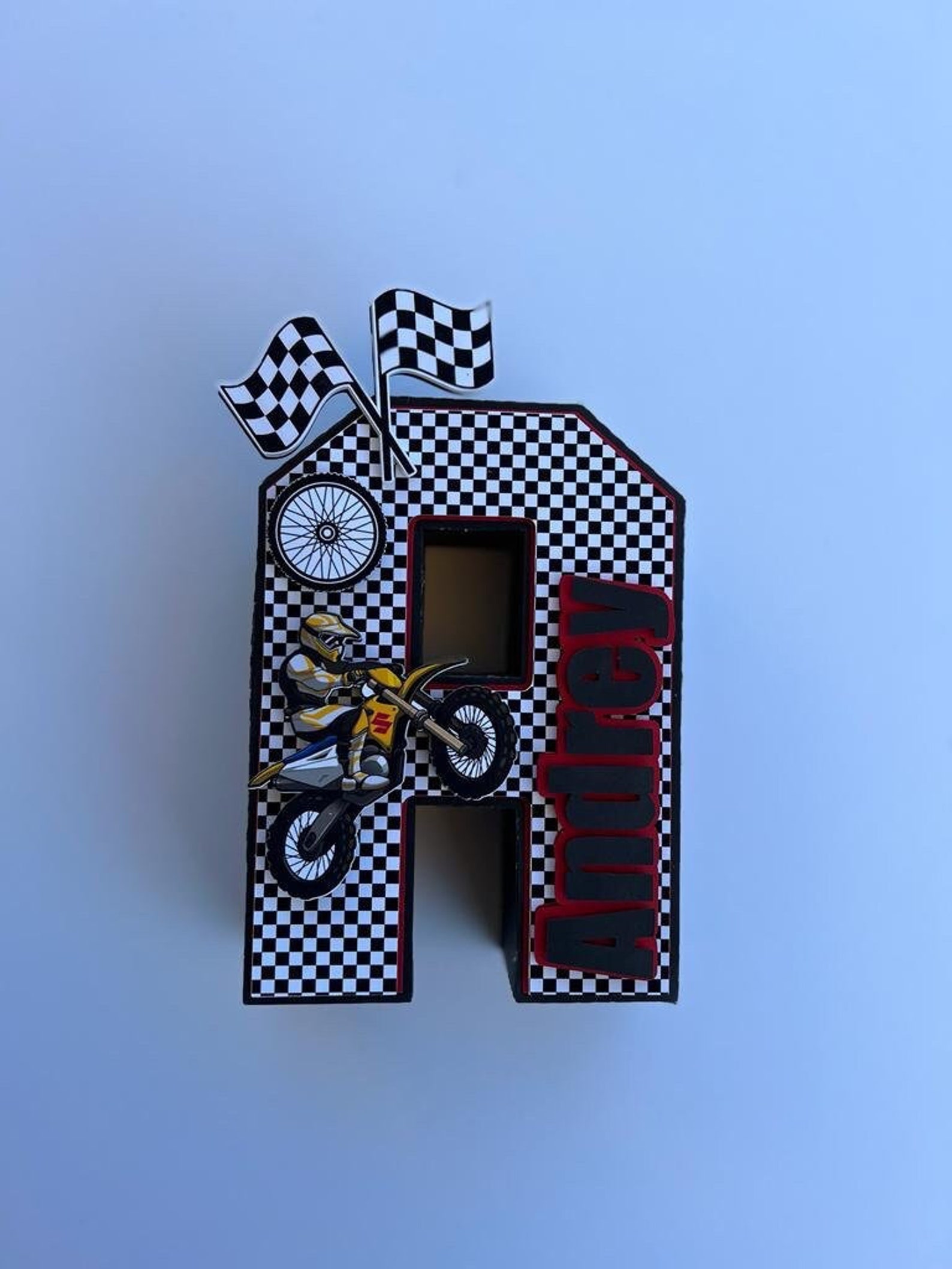 Motocross 3D Letter , Dirt Bike 3D Letter Decor, Motocross Birthday ...