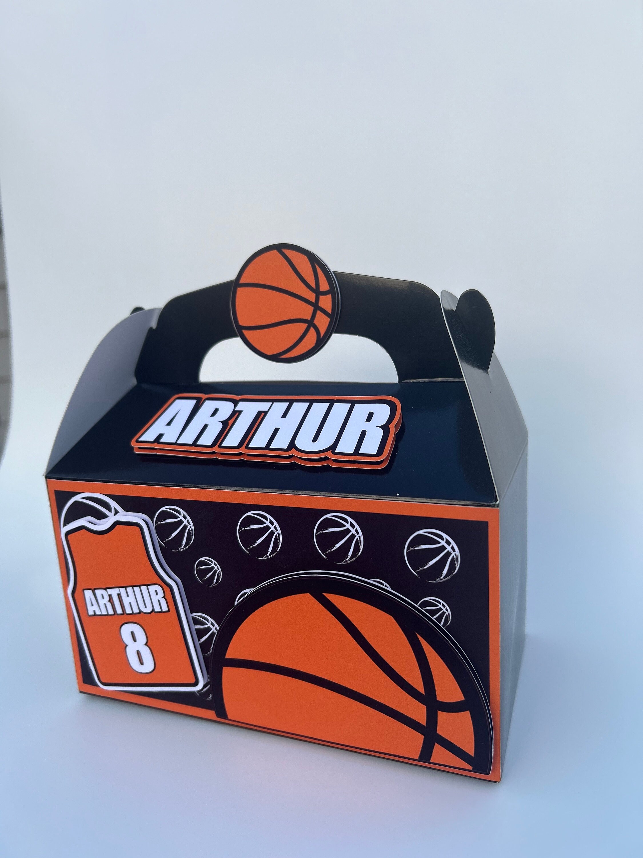 Basketball Party Favor Box: Sports Theme, Personalized Jersey - Etsy
