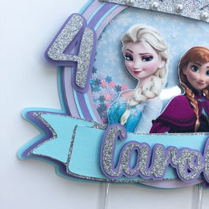 Frozen Cake Topper, Frozen Birthday Party, Elsa E Ana Cake Topper ...