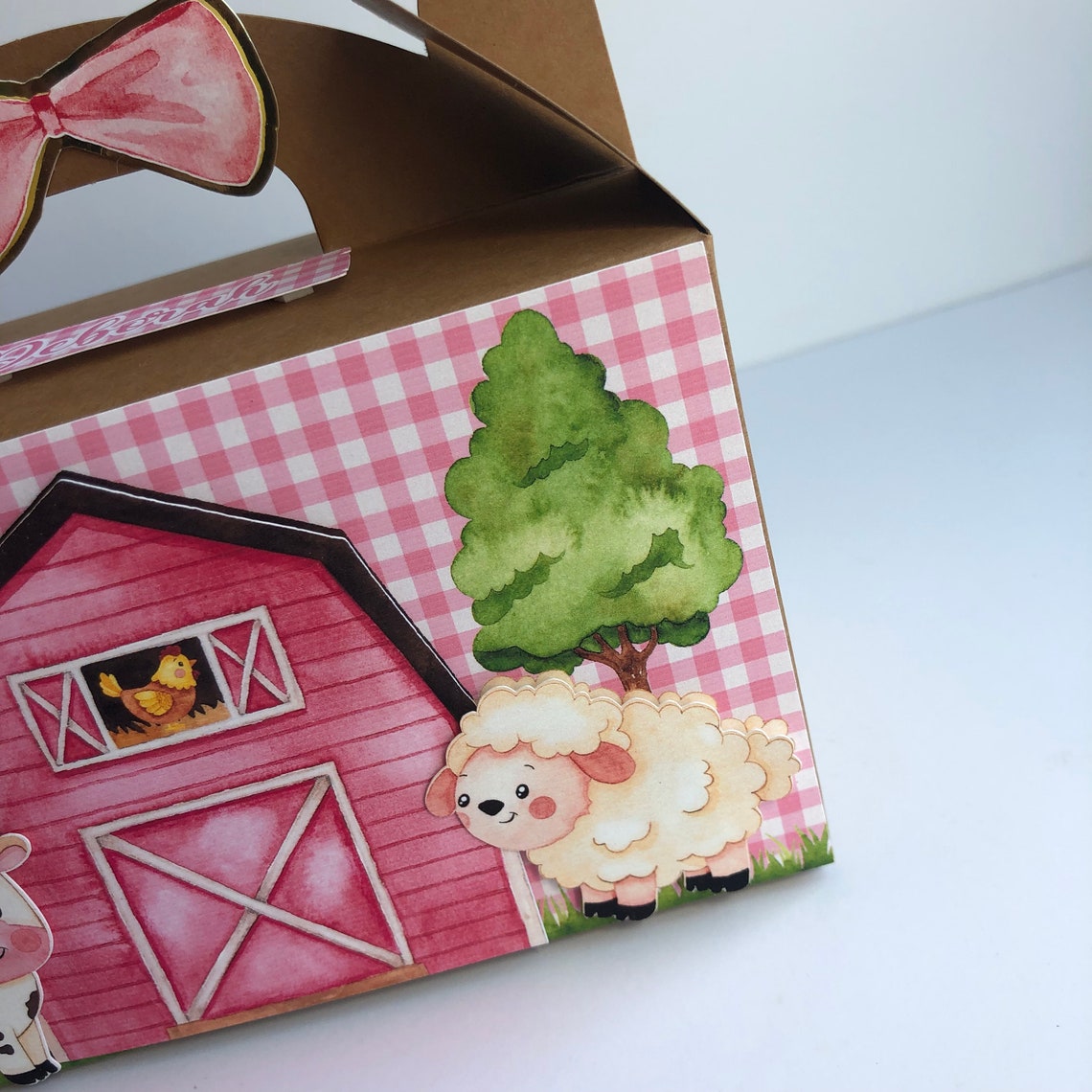 Farm Party Favor Farm Goodie Bag Barn Gable Box Farm Party - Etsy