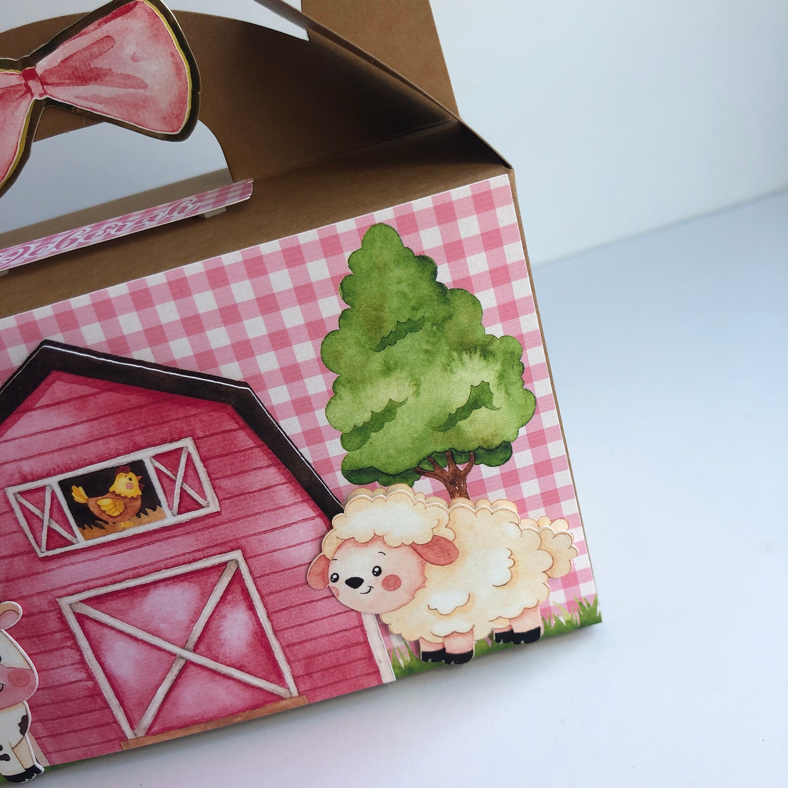 Farm Party Favor Farm Goodie Bag Barn Gable Box Farm Party - Etsy