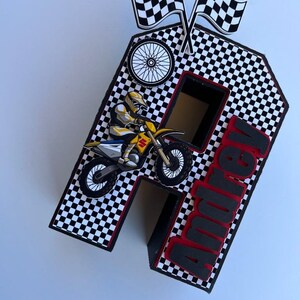 Motocross 3D Letter, Dirt Bike 3D Letter Decor, Motocross Birthday ...