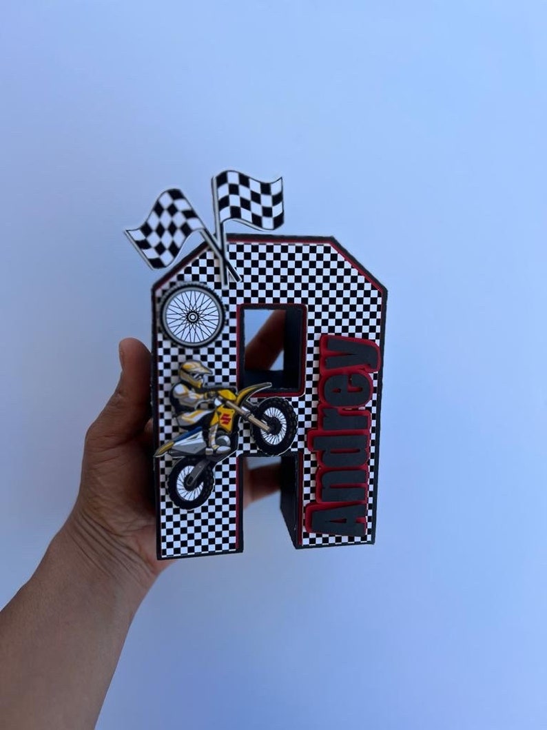 Motocross 3D Letter , Dirt Bike 3D Letter Decor, Motocross Birthday ...