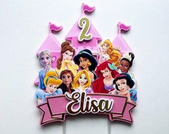 Princess Cake Topper disney Princesses Cake Topper princess Birthday ...