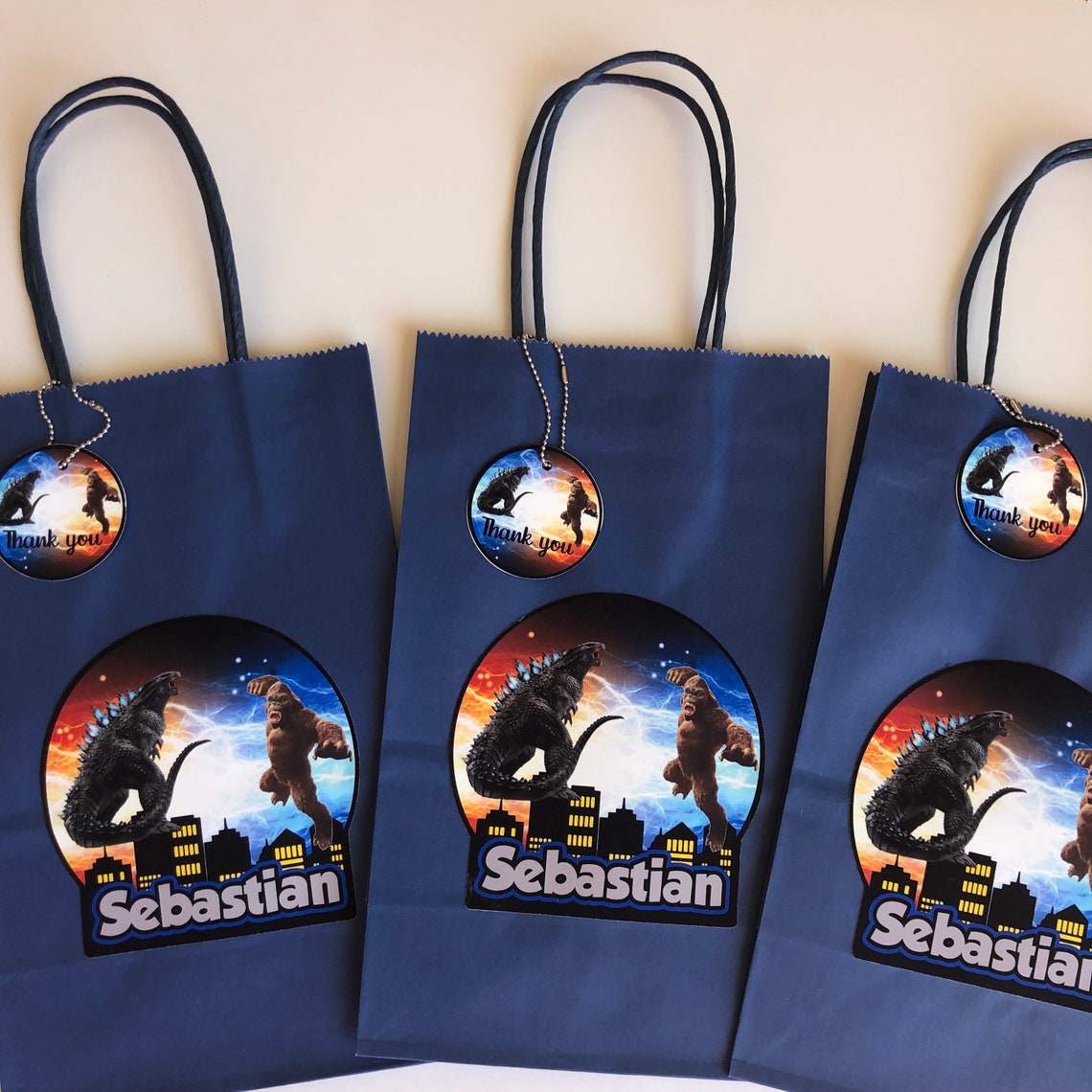 Godzilla Party Favors Bagsgodzilla Party Suppliesbirthday - Etsy