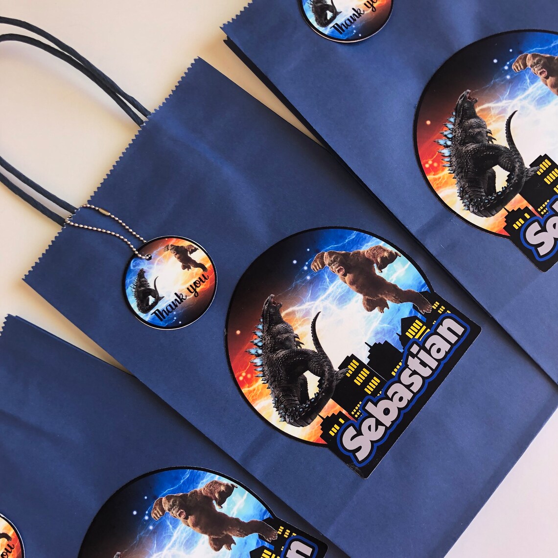Godzilla Party Favors Bagsgodzilla Party Suppliesbirthday - Etsy