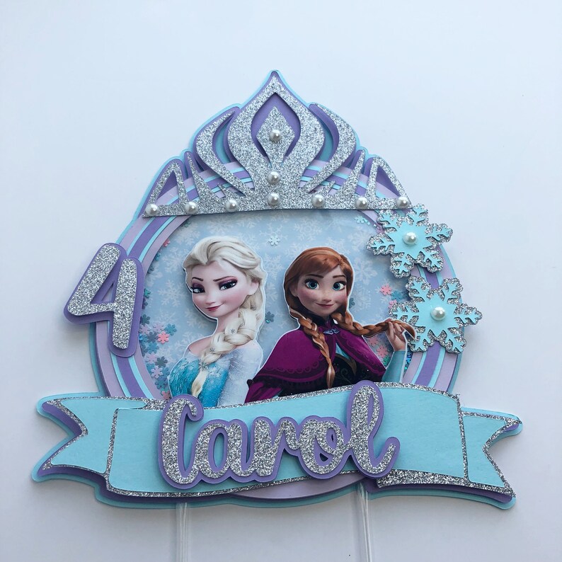 Frozen Cake Topper Frozen Birthday Party Elsa E Ana Cake - Etsy