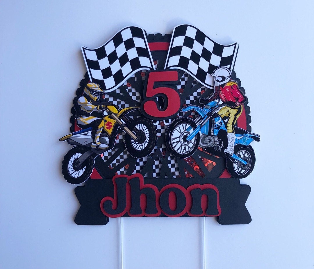 Motocross Cake Topper / Dirt Bike Cake Topper / Motocross Birthday Cake ...