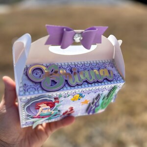 Little Mermaid Favor Box, Ariel Candy Box, Little Mermaid Party ...