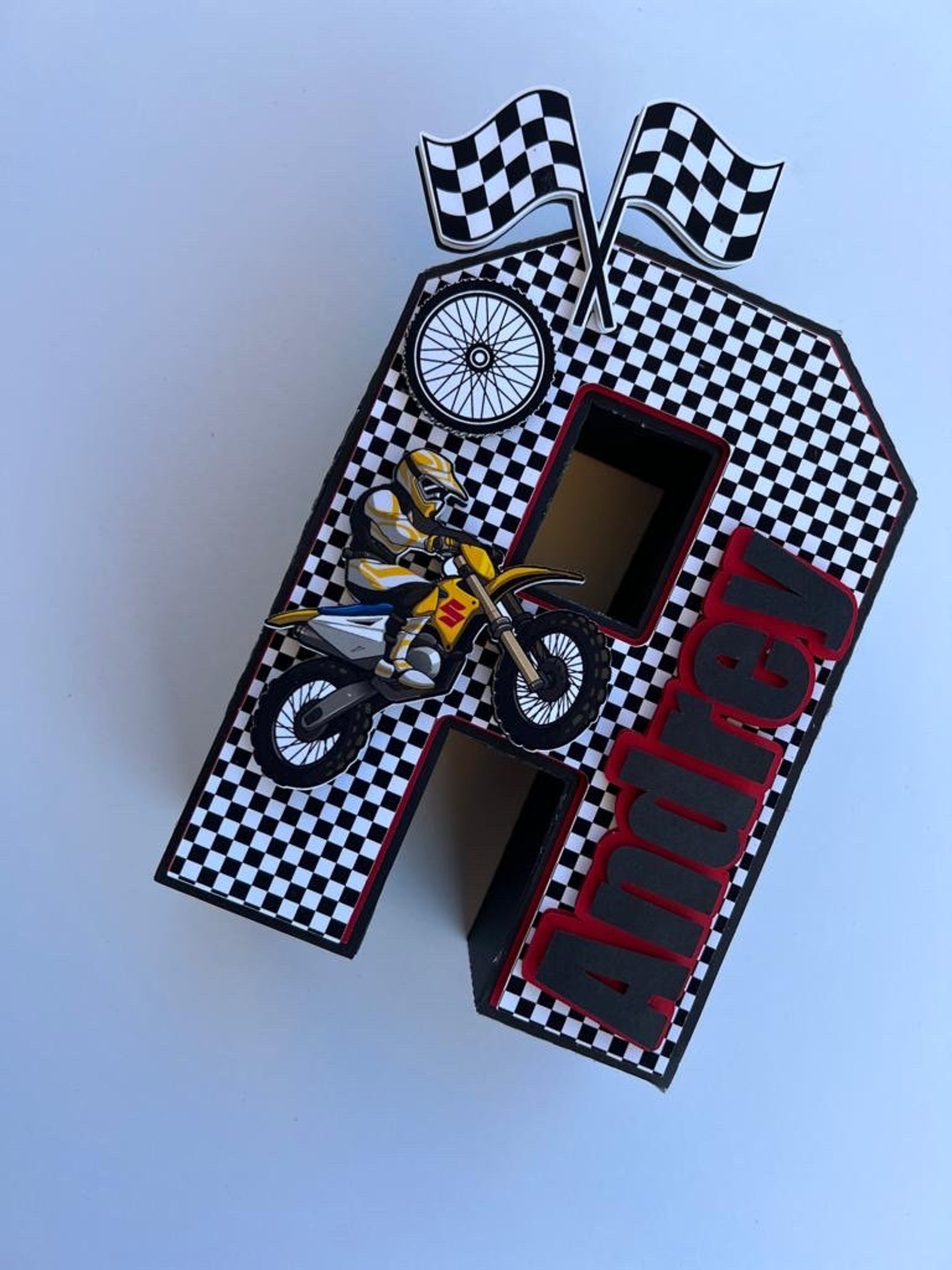 Motocross 3D Letter, Dirt Bike 3D Letter Decor, Motocross Birthday ...