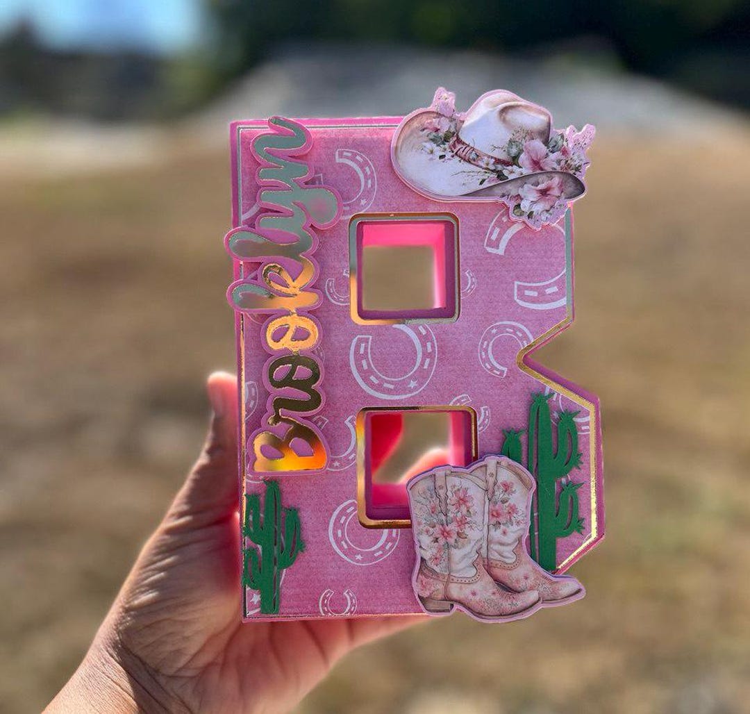 Cowgirl 3D Letter: Rodeo Party Decoration, Western Disco Theme - Etsy