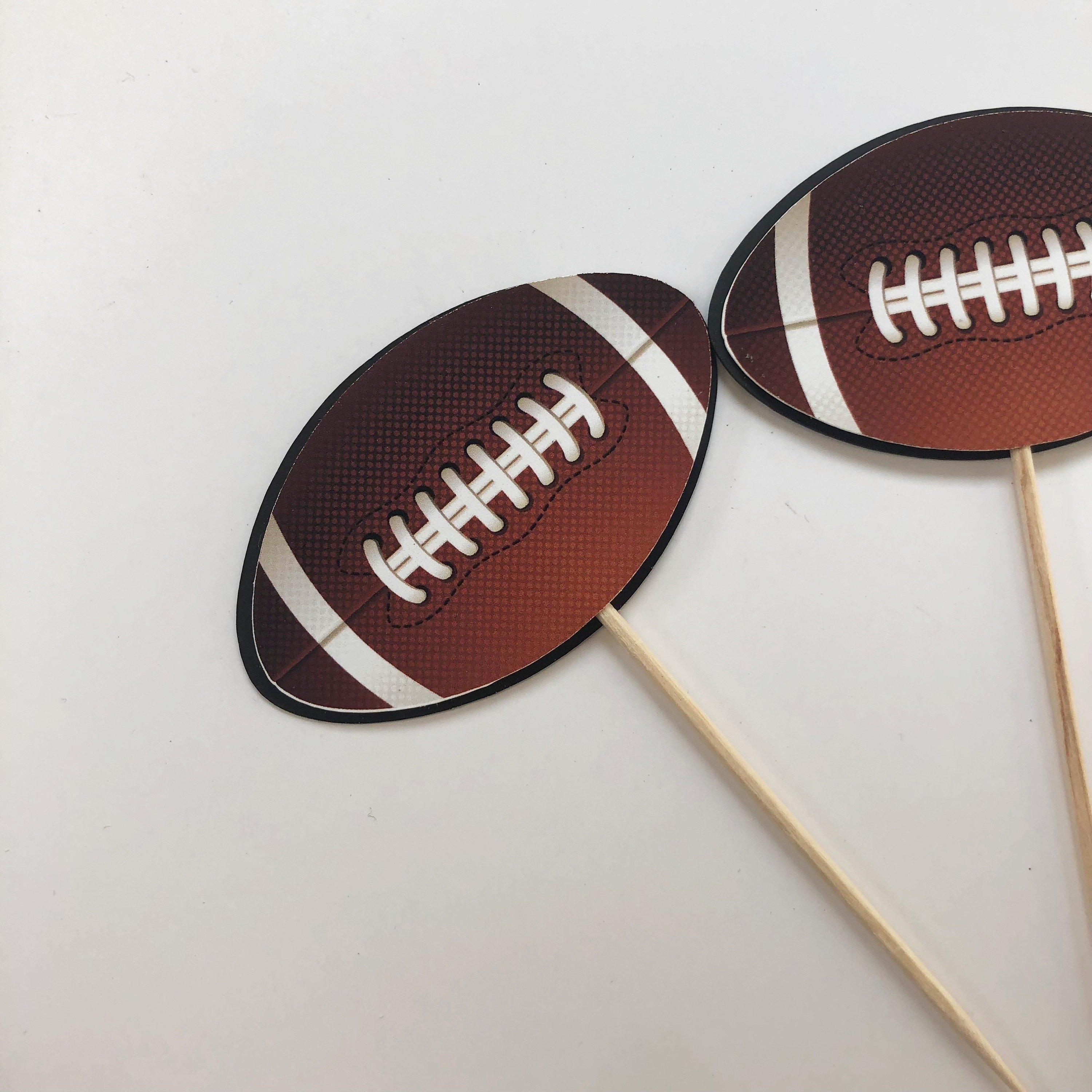 Football Cupcake Toppers Football Party Décor Football - Etsy