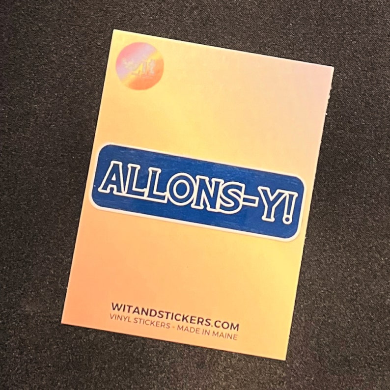 Doctor Who 'allons-y' Sticker: Tardis Blue, Vinyl Laptop Decal - Etsy