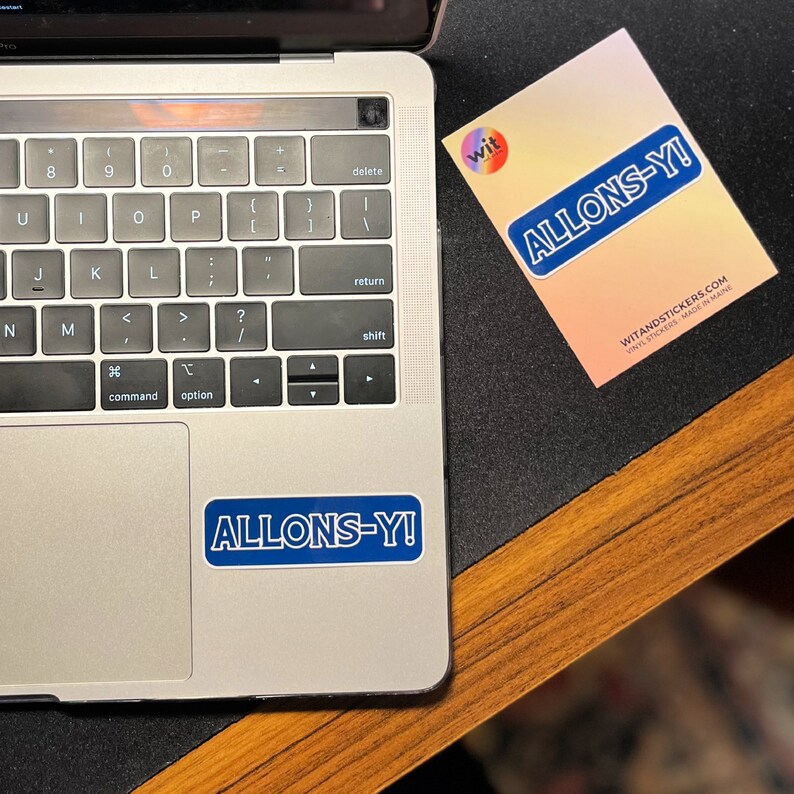 Doctor Who 'allons-y' Sticker: Tardis Blue, Vinyl Laptop Decal - Etsy