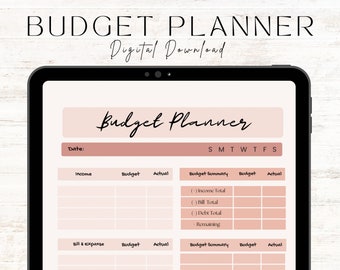 Digital Budget Planner, Portrait Budget Planner, Finance Tracker ...