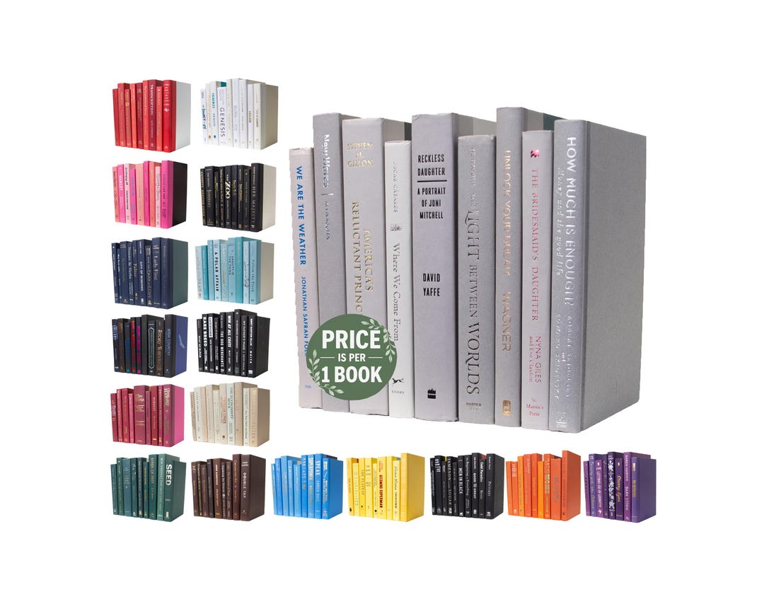 Decorative Books by Color | Perfect for Bookshelf Décor or Coffee ...