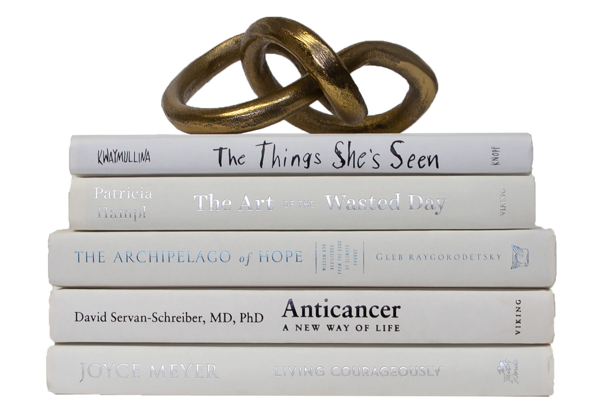 White Decorative Book Stacks | Perfect for Bookshelf Décor or Coffee ...