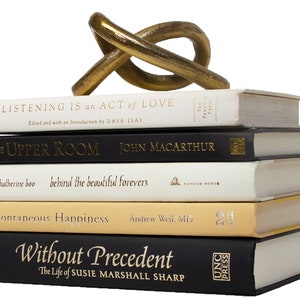 Black/tan Decorative Book Stacks | Perfect for Bookshelf Décor or ...