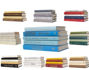 White Decorative Book Stacks Perfect for Bookshelf Décor or Coffee ...