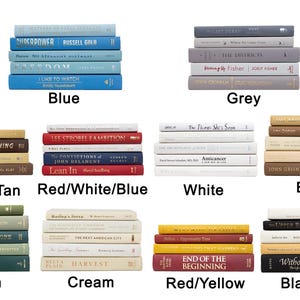 Cream Decorative Book Stacks | Perfect for Bookshelf Décor or Coffee ...