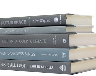 Sea Glass Book Stack 5 Books Office, Home, Staging, Wedding, Props ...