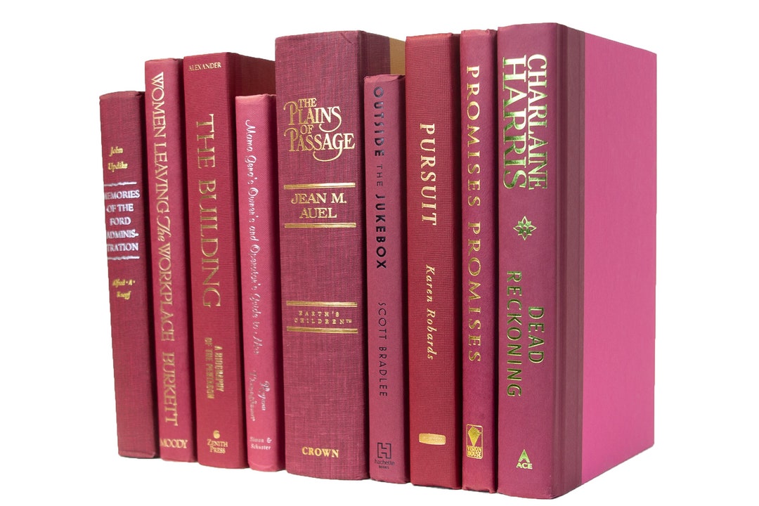 Maroon Decorative Books | Perfect for Bookshelf Décor or Coffee Tables ...