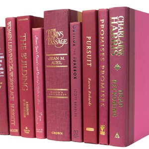 Maroon Decorative Books | Perfect for Bookshelf Décor or Coffee Tables ...