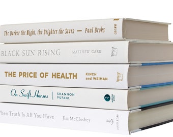 Sea Glass Book Stack 5 Books Office, Home, Staging, Wedding, Props ...