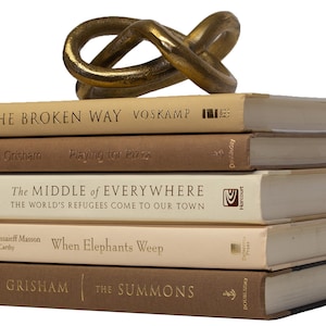 Beige Decorative Book Stacks | Perfect for Bookshelf Décor or Coffee ...