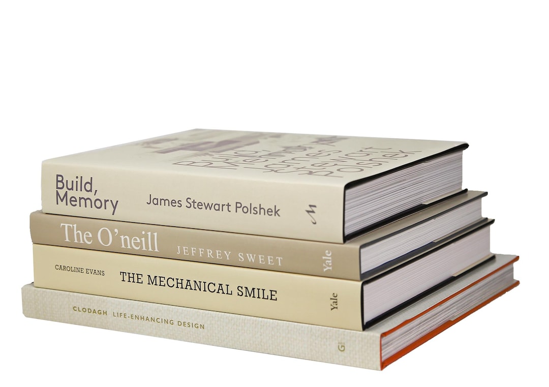 Beach Beige Decorative Books 4 Books for Bookshelves, Decor, Tables or ...