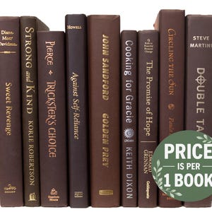 Brown Decorative Books | Perfect for Bookshelf Décor or Coffee Tables ...