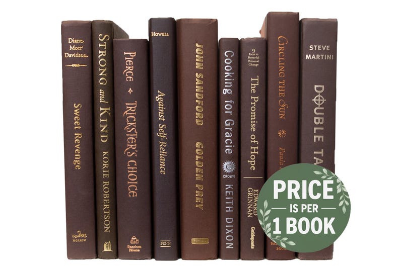 Brown Decorative Books | Perfect for Bookshelf Décor or Coffee Tables ...