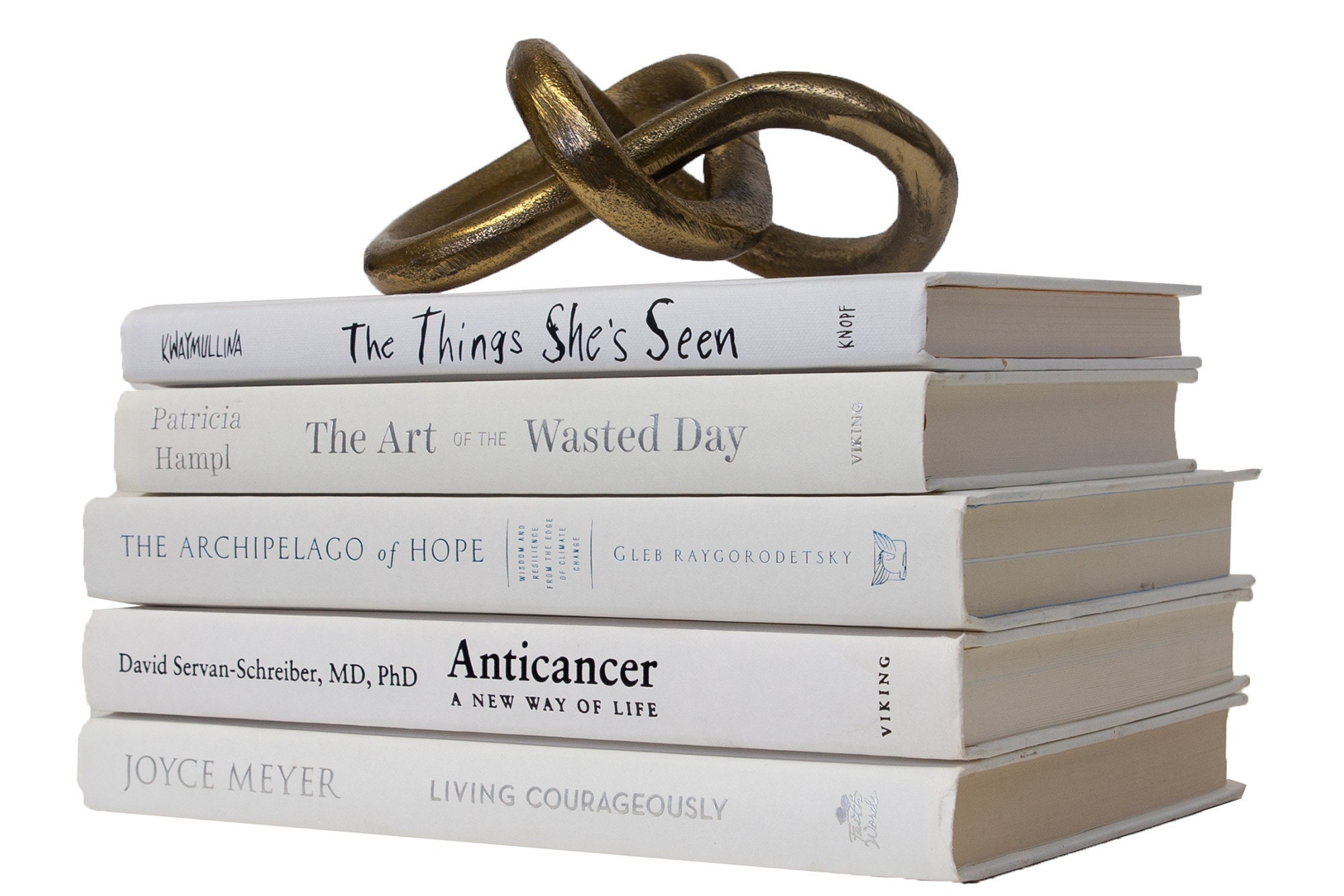 White Decorative Book Stacks | Perfect for Bookshelf Décor or Coffee ...