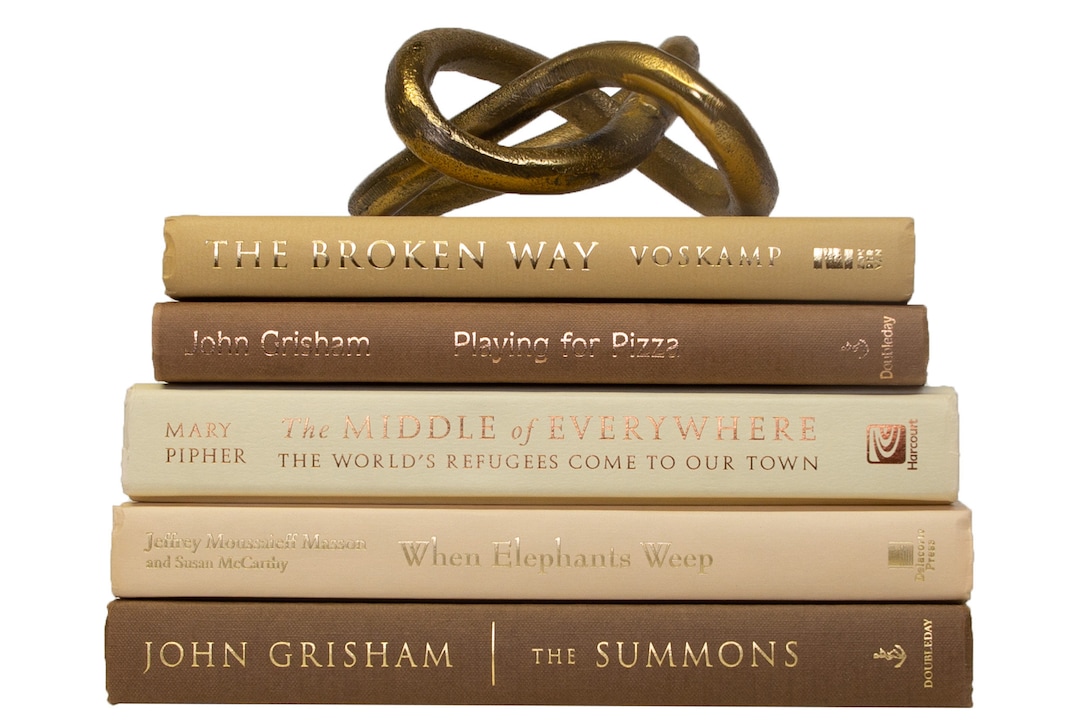 Beige Decorative Book Stacks | Perfect for Bookshelf Décor or Coffee ...