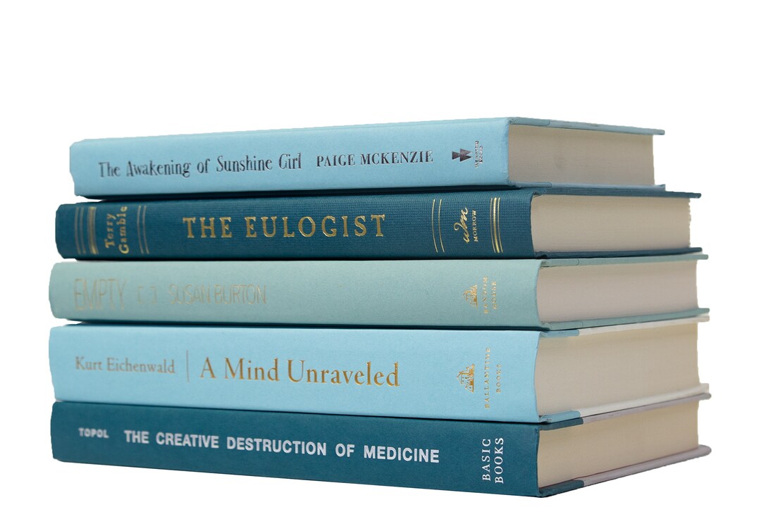 Gulf Coast Blue Book Stack- 5 Books Office, Home, Staging, Wedding ...