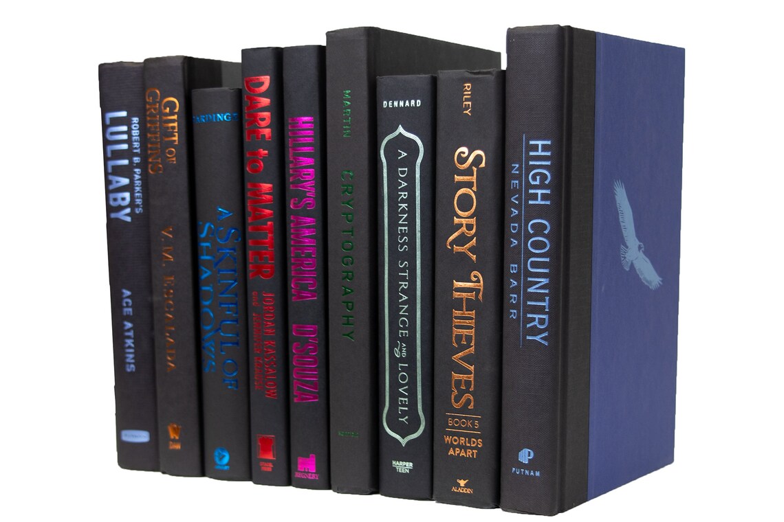 Black Decorative Books Perfect for Bookshelf Décor or Coffee - Etsy