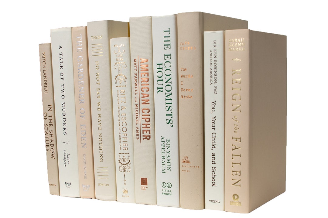 Libros decorativos color beige tostado / Perfecto para decoración de ...