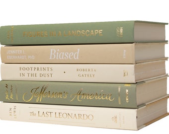 Sea Glass Book Stack 5 Books Office, Home, Staging, Wedding, Props ...