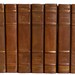 Medium Brown Leather Books Choose Your Colors Office, Home, Staging ...